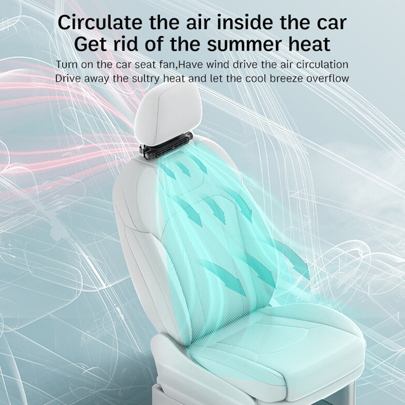 Car Seat Fan Front Rear Seat Portable Car Seat Fan 3 Speeds Adjustable ...
