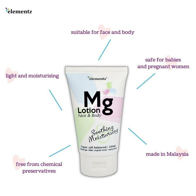 ELEMENTZ MG LOTION Losyen Magnesium Lotion skin moisturizer ...