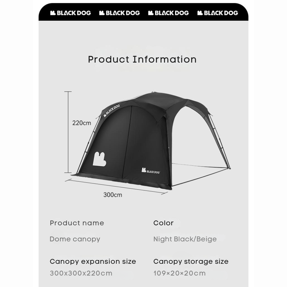 BLACKDOG Upgraded Quick Opening Canopy/ Outdoor Automatic Dome Shelter ...