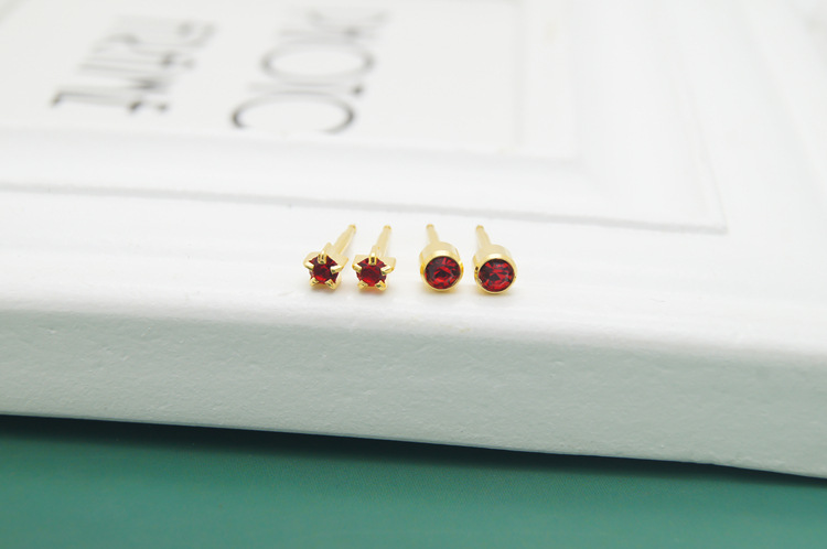 Stud Earrings Ear Piercing Stainless Steel Earring Anting Subang Tindik ...