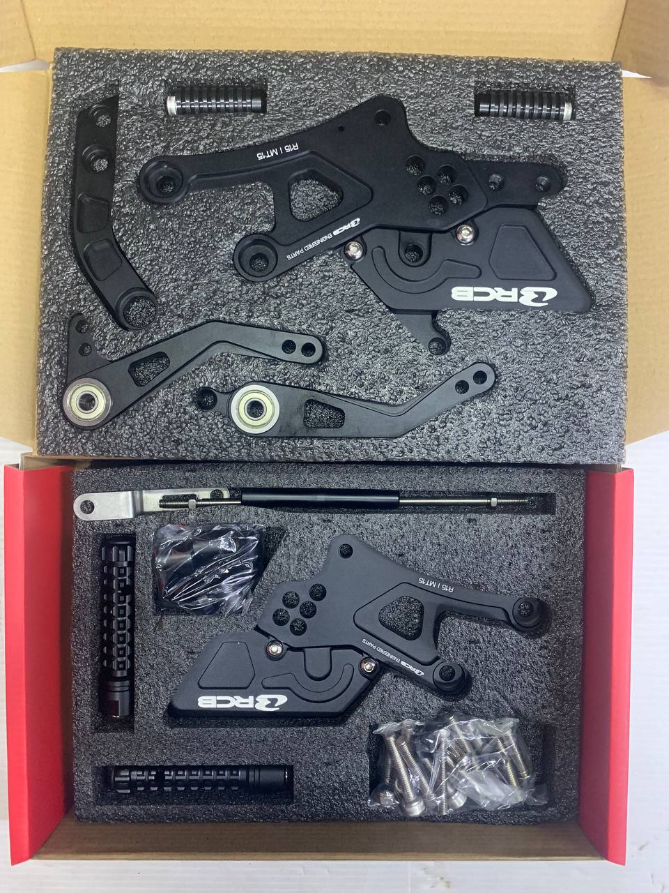 RCB FOOTREST SINGLE SET S2-V2 R15 R15-V3 & V4 / R15M MT15 - SILVER ...