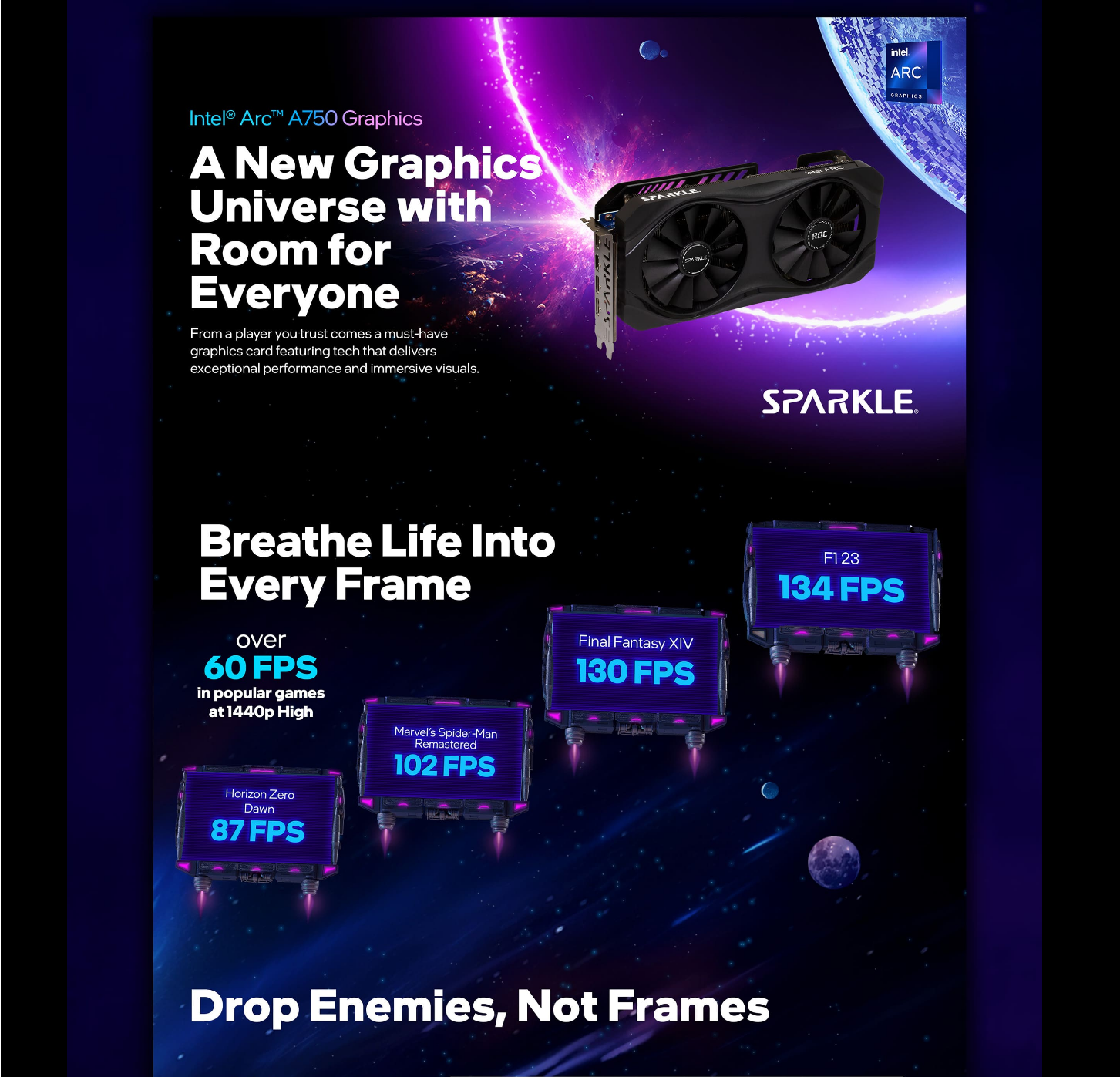 SPARKLE SPARKLE Intel® Arc™ A750 ROC OC Edition, 8GB GDDR6, SA750R-8GOC ...