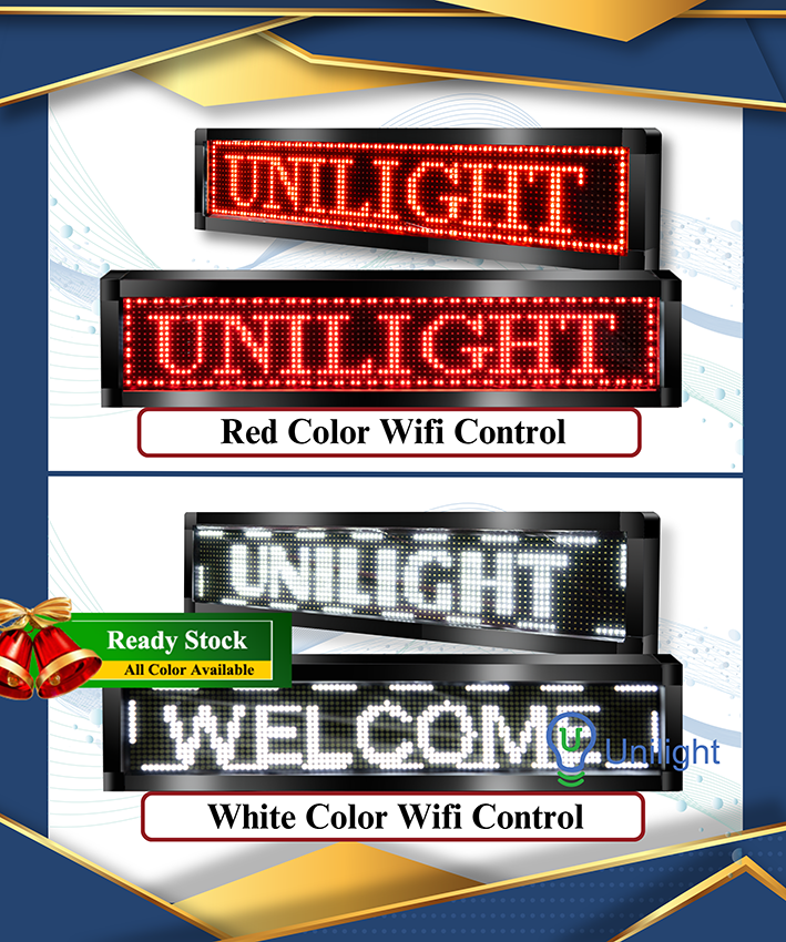 PAPAN TANDA PAPARAN LED DISPLAY SIGN BOARD Multi-Color Single Color ...