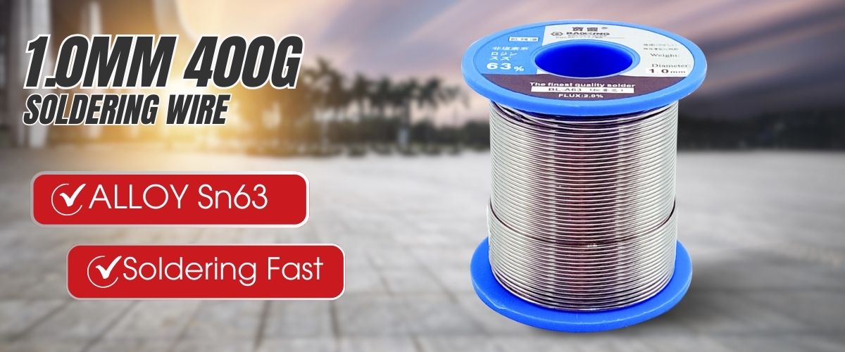 1.0mm 400g Sn63 Tin Lead Solder Wire for Electrical Soldering Pateri Wayar Solder Wire High ...