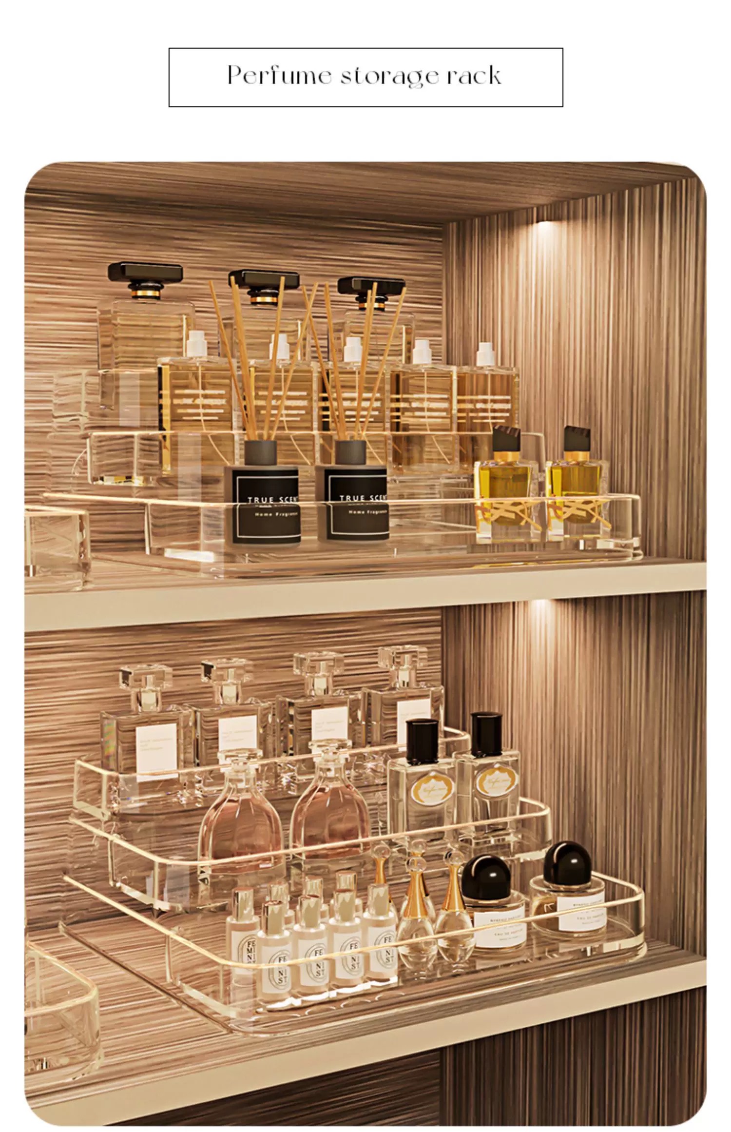 ☑️INS®️Premium Portable Perfume Display Box Perfume Organizers Storage ...