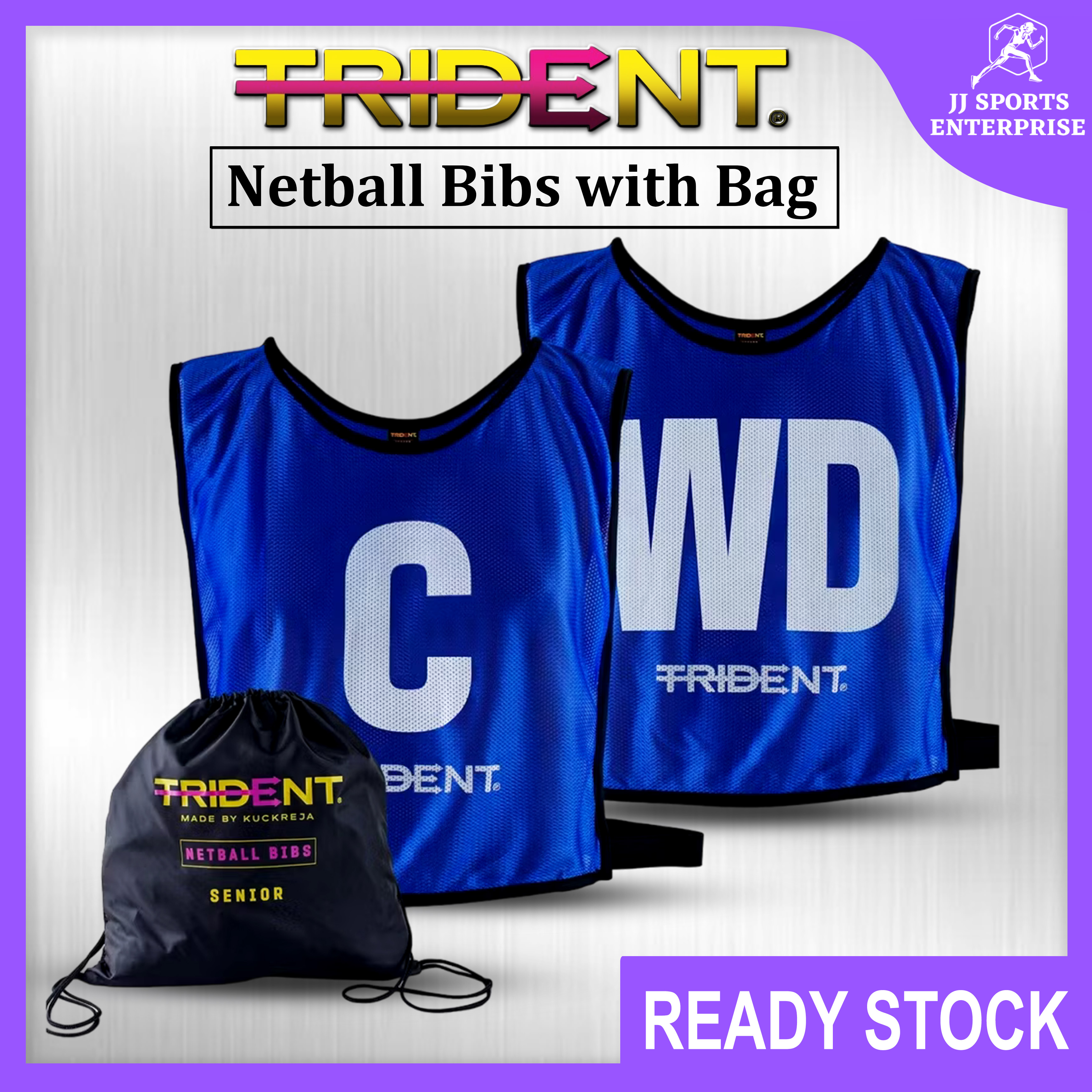 Trident Netball Bibs Set Trident Single Sided Netball Bibs Bib Bola Jaring Satu Sisi Netball Bib ...