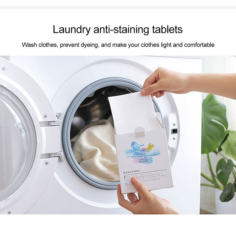 50pcs Color Absorption Sheet Washing Machine Laundry👚Cloth Anti Dyeing🧦 ...