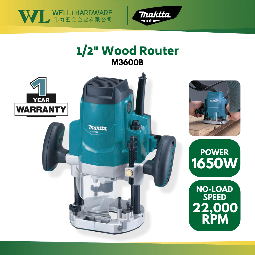 Makita MT M3600B 12mm Router 1650W/ wood router / wood router machine ...