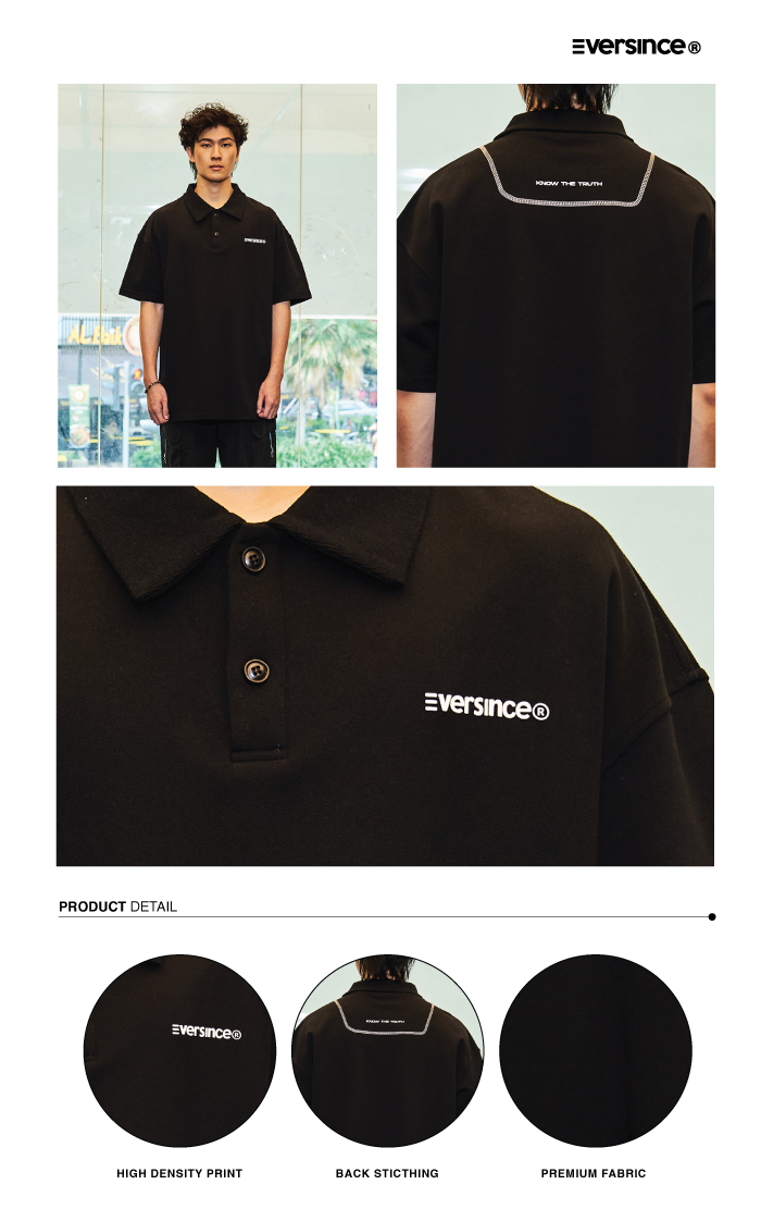 Eversince Voice Short Sleeve Polo Tee Black | Shopee Malaysia