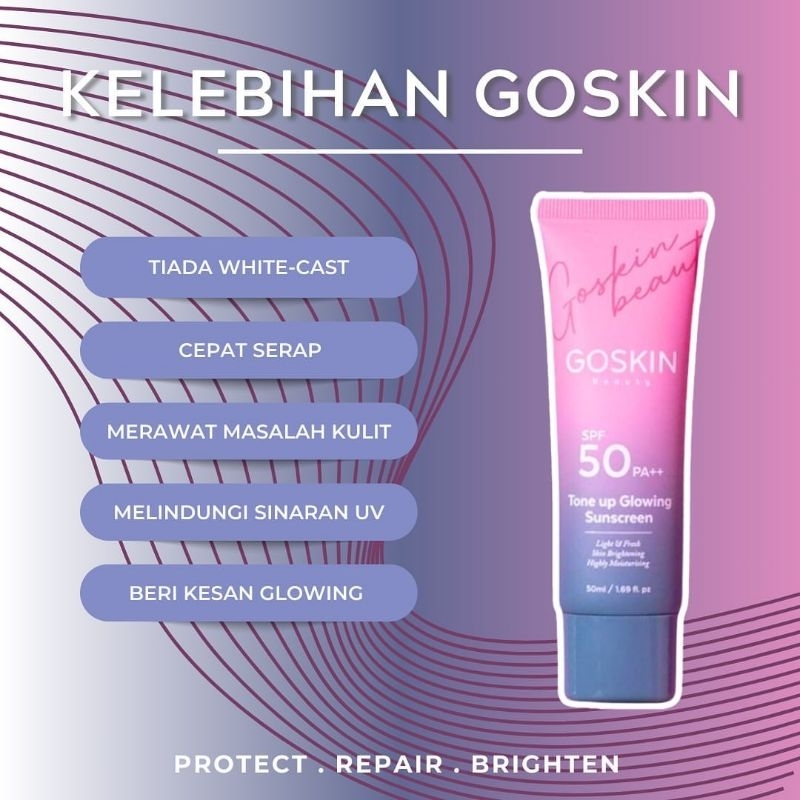 [100% ORIGINAL] GOSKIN TONE UP GLOWING SUNSCREEN Go Skin HQ SPF 50 ...