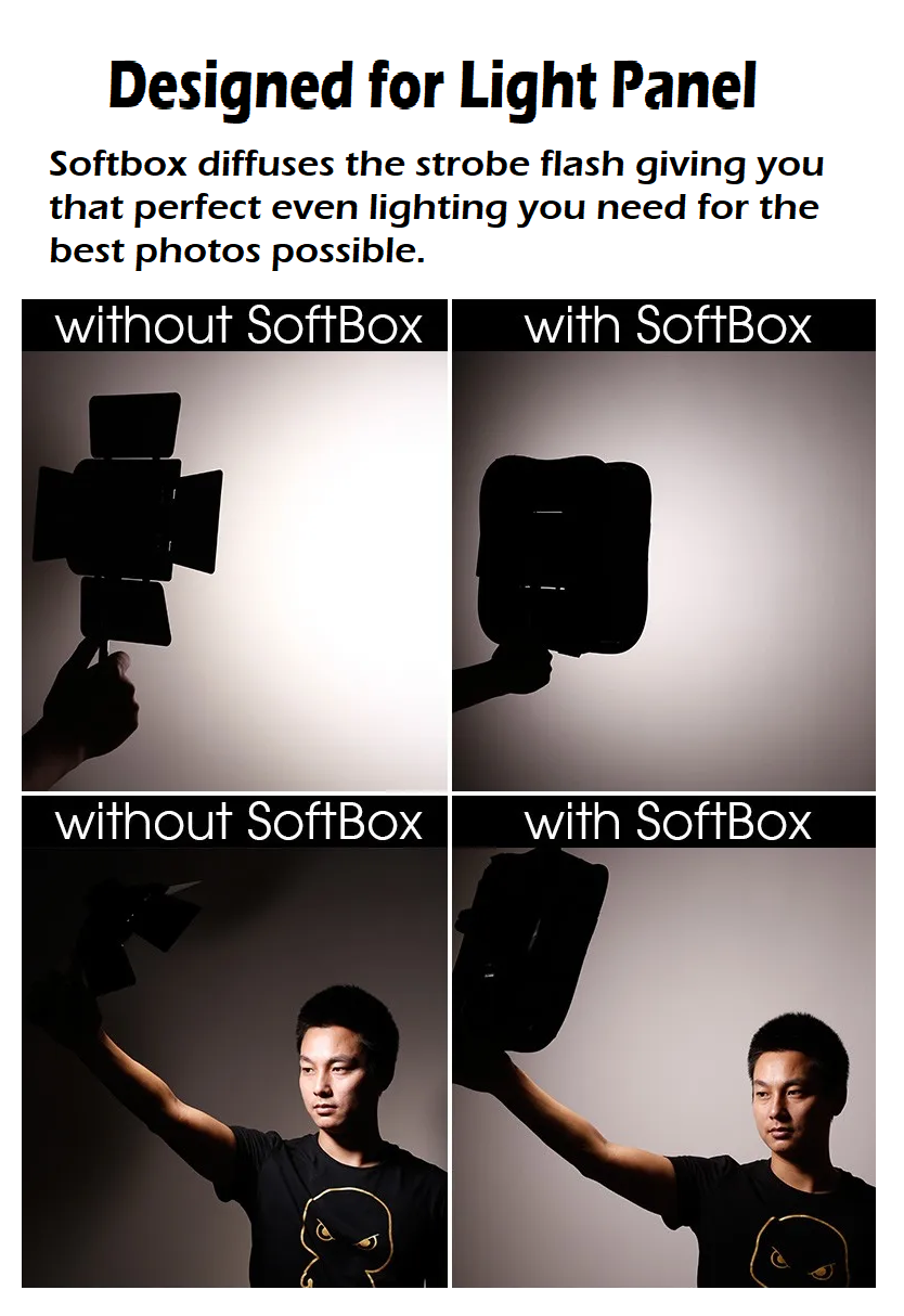 LED Light Panel Softbox Instant Foldable Collapsible Softbox Lighting ...