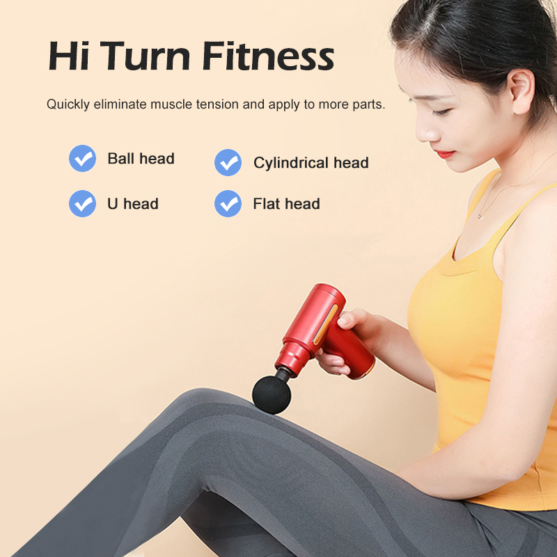 Fascial Massage Gun With 4 Massage Heads Mesin Urut Badan Fitness Gun ...