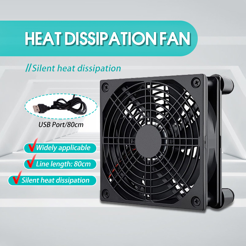 1800rpm Router Fan Cooling Fan USB Charging Cooling Fan WiFi Router Set ...