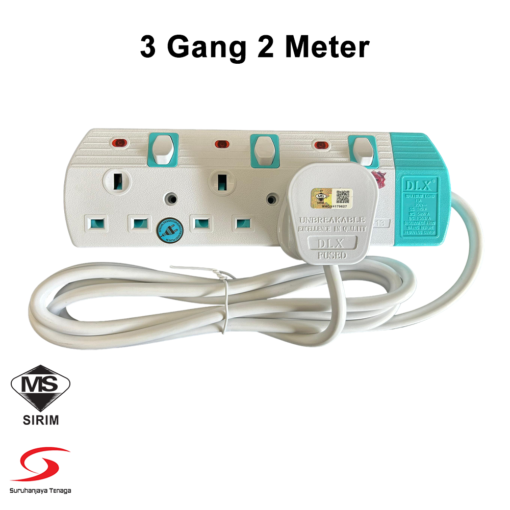 Sirim Trailing Socket Heavy Duty Extension Plug Universal Socket Multi ...