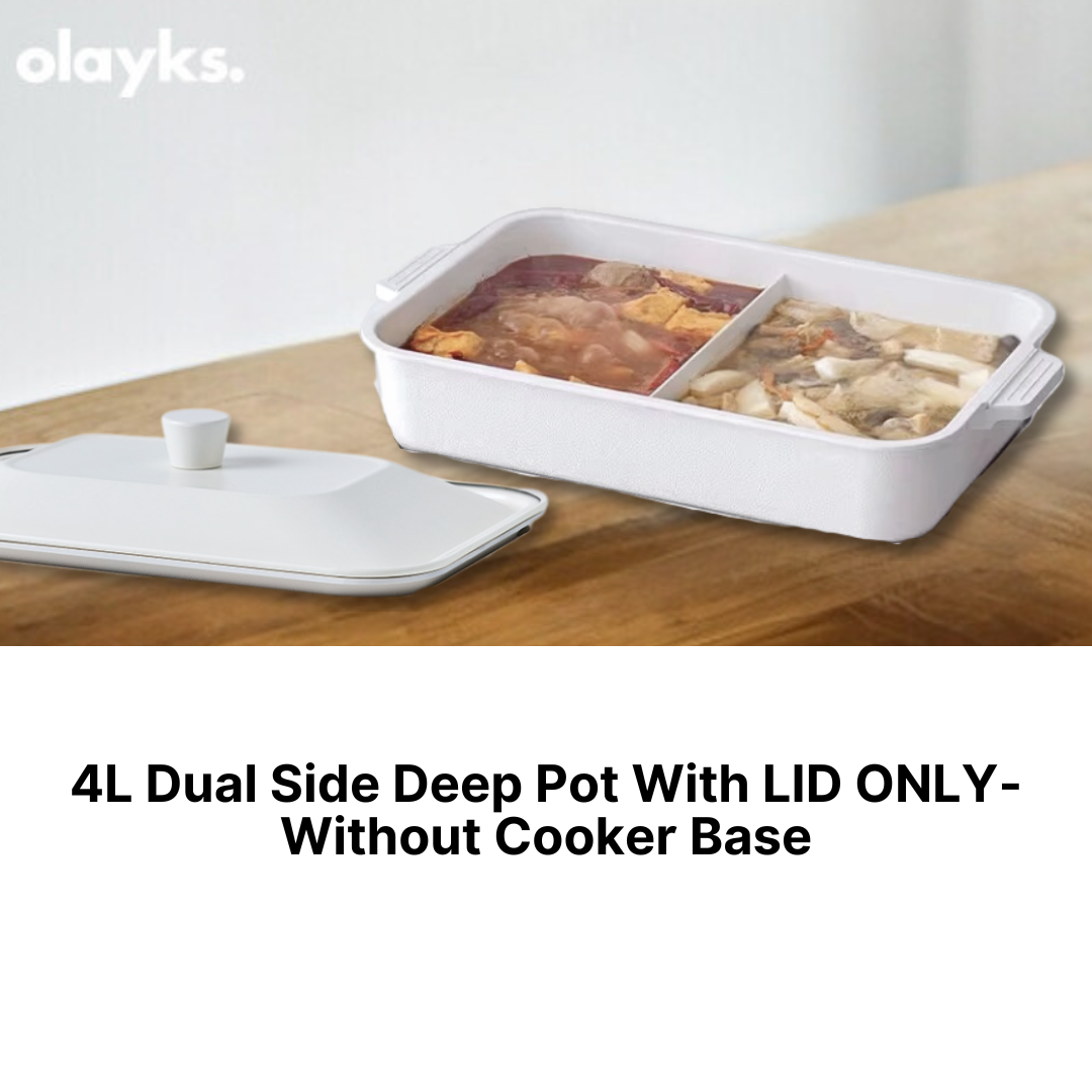 Olayks 4L Multifunction Electric Detachable Cooker OLK-MC01 Dual Side Deep Cooking Pot | Shopee ...