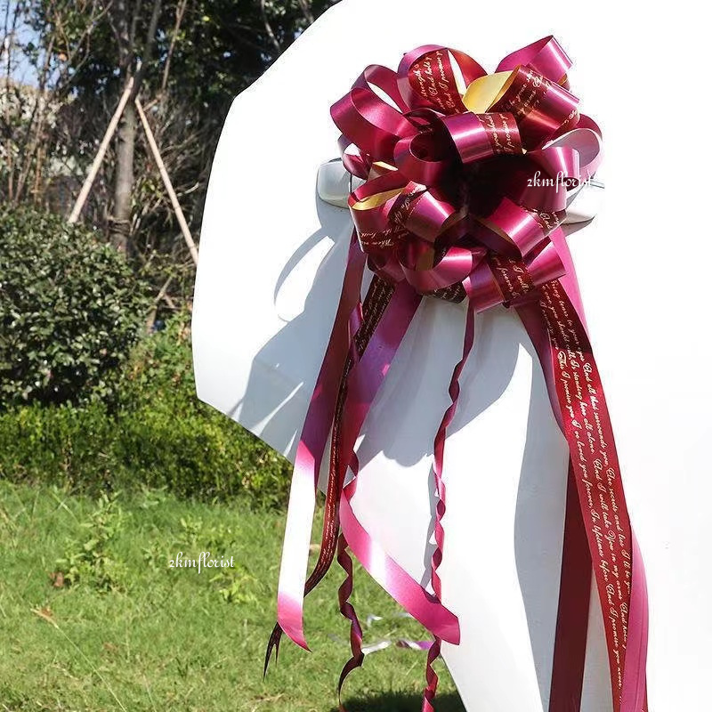 (5PCS) 150CMX5.5CM CLASSIC PULL Ribbon Reben Riben Gift Organza Flower ...
