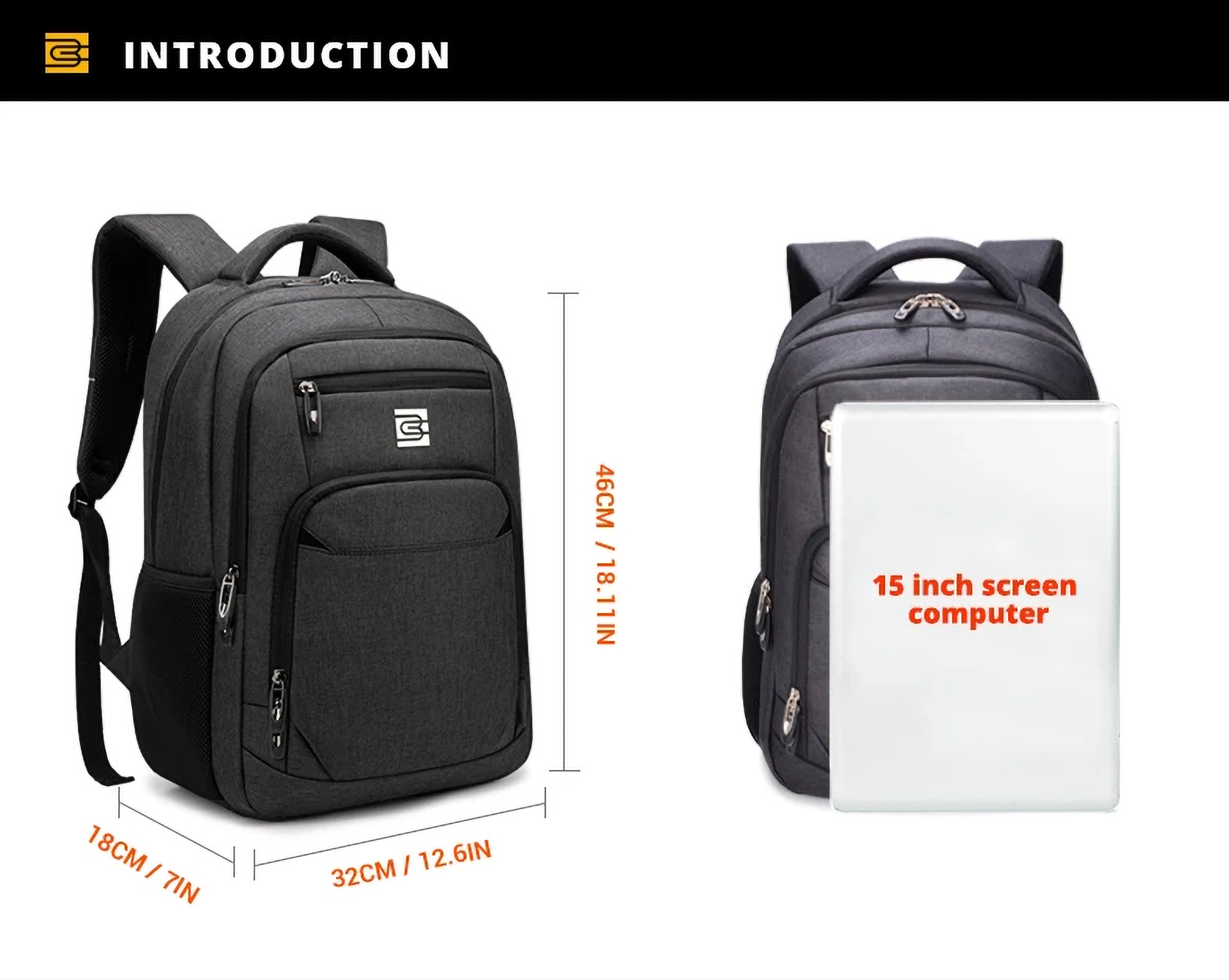 BRUNO CAVALLI Multifunctional 16" Laptop Computer Backpack Water ...