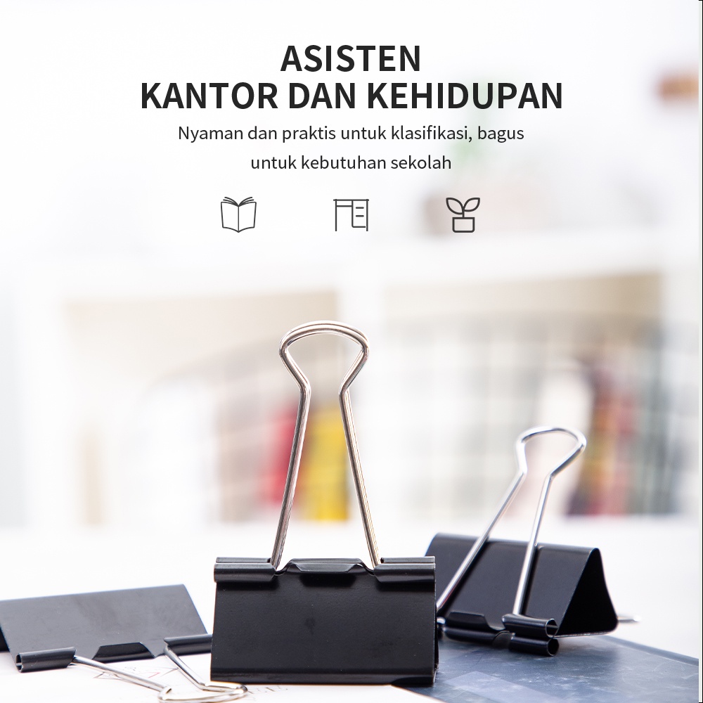 Deli Binder Stainless Steel Clip Electrophoresis Coated Klik Kertas ...