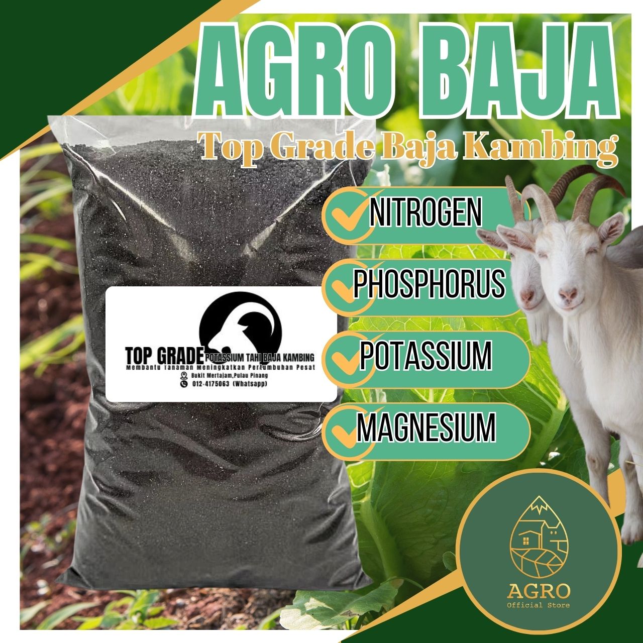 AGRO Top Baja | Baja Organik | Fertilizer | Baja Tahi Kambing | Baja ...