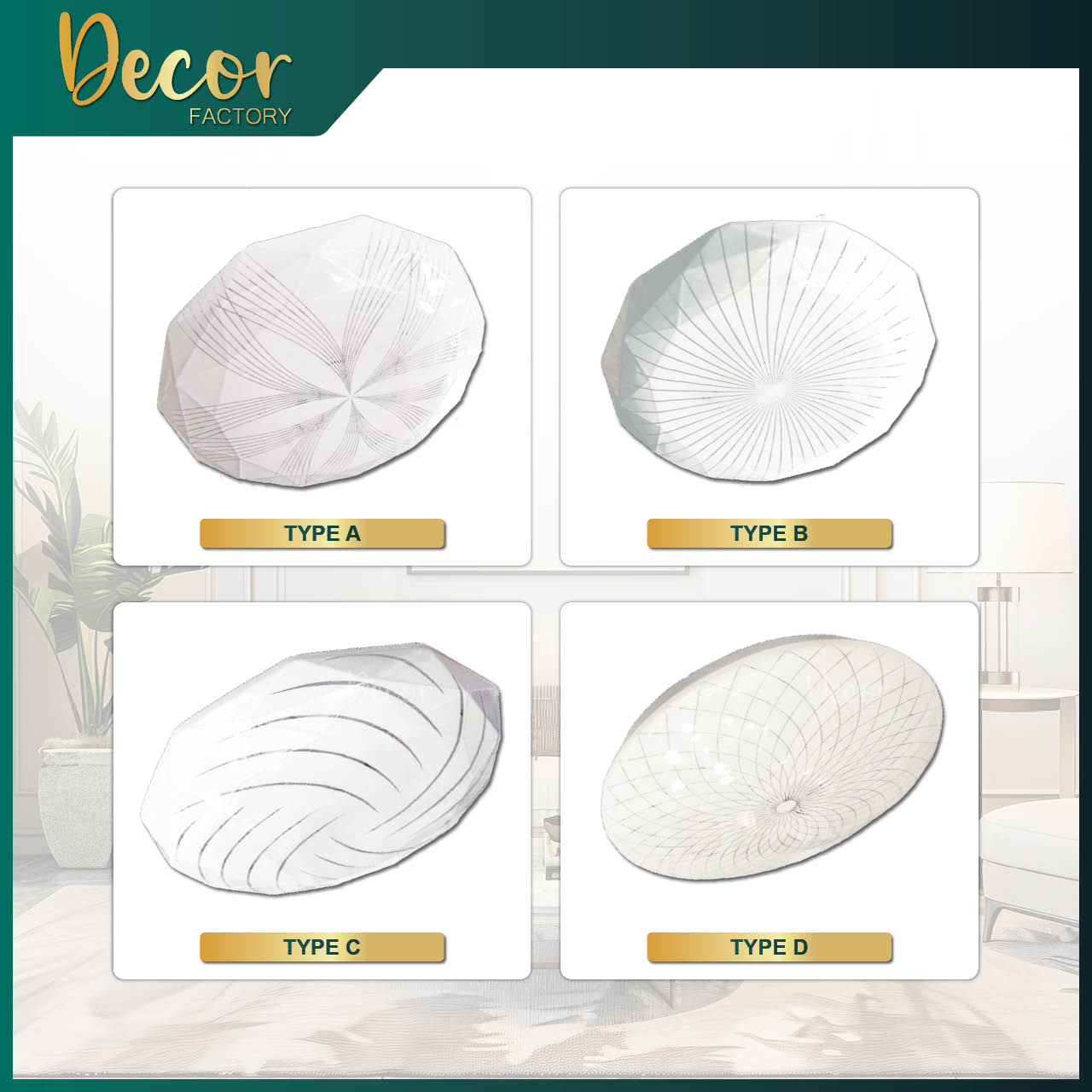 Modern Decorative Ceiling Light 24W 16" 400MM Daylight 2456 3 Colour ...