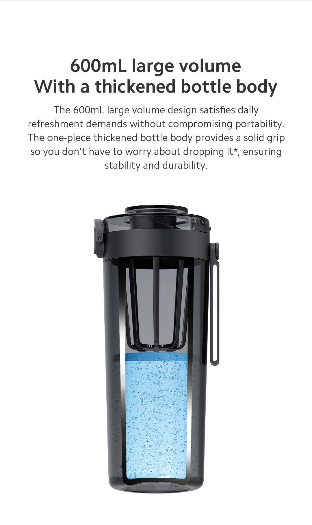 Xiaomi Tritan Water Bottle 600ml volume/BPA-free/portable/shake to make ...