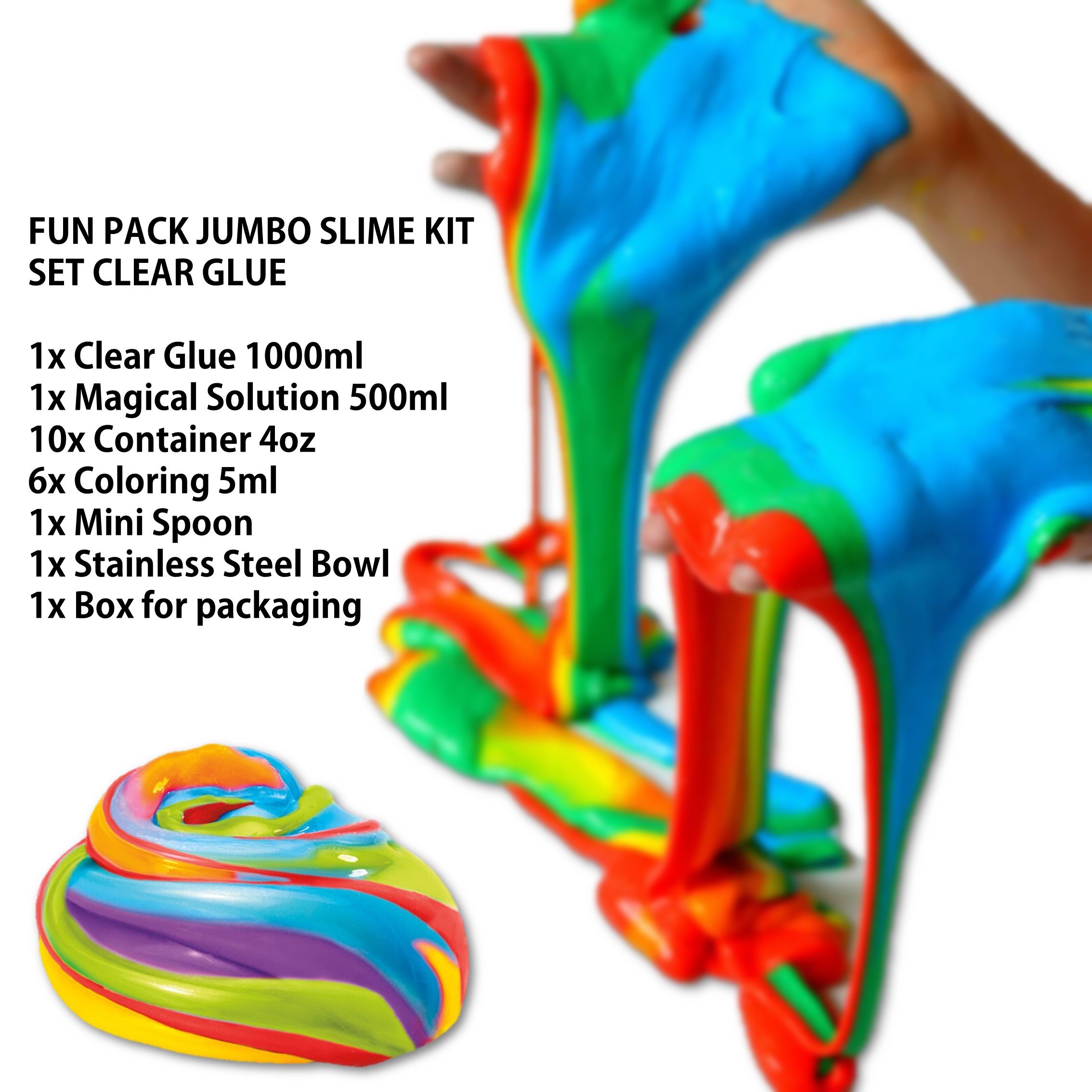 COLORFUL JUMBO PACK SLIME KIT SET SUPER BIG SIZE - DIY MAKING SLIME SO ...
