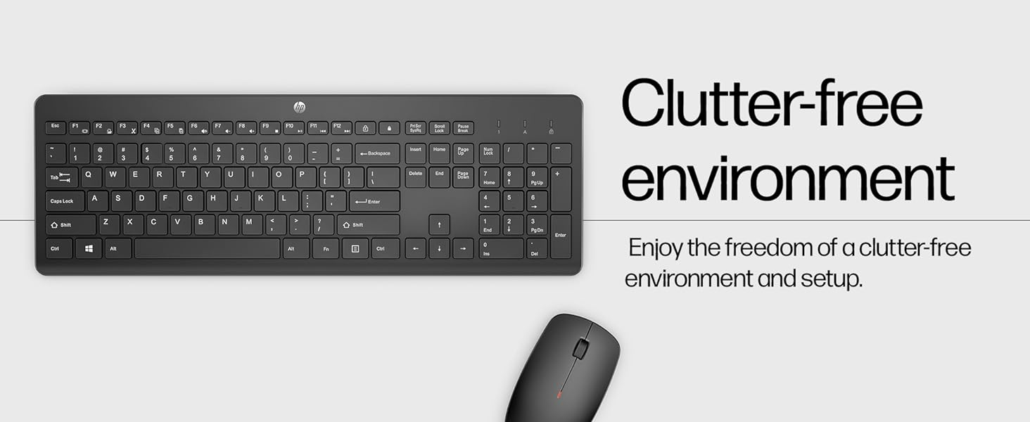 HP 230 Combo Wireless Keyboard and Mouse 18H24AA - BLACK | Shopee Malaysia