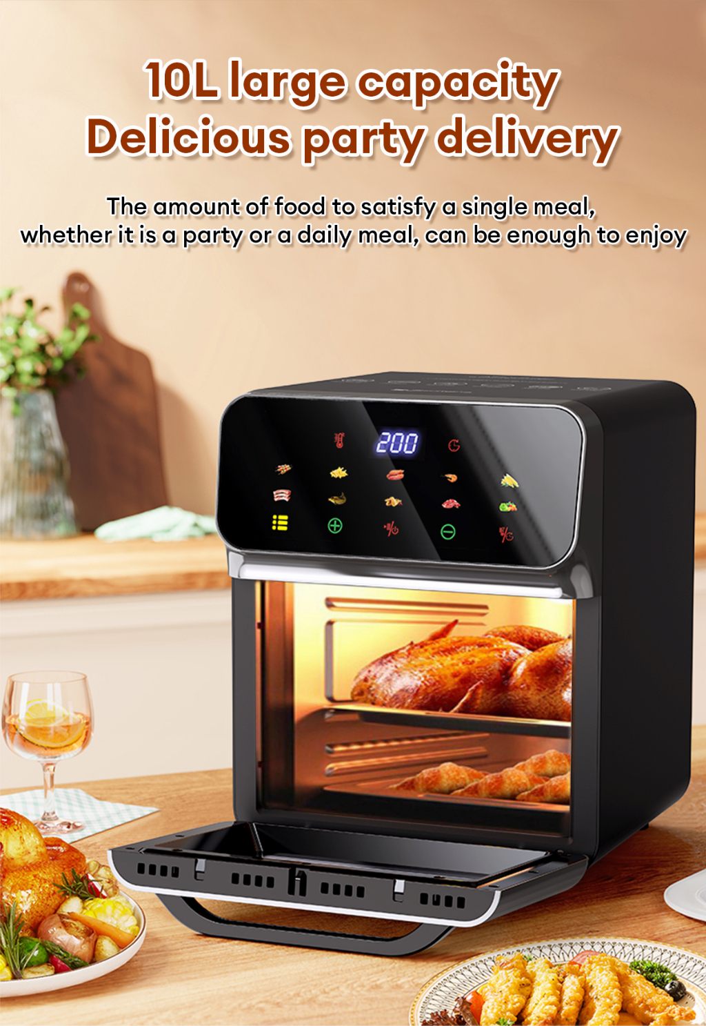 [Ready Stock] XIAOMI 空气炸锅 Air Fryer 10L Halogen Turbo Convection Oven w ...