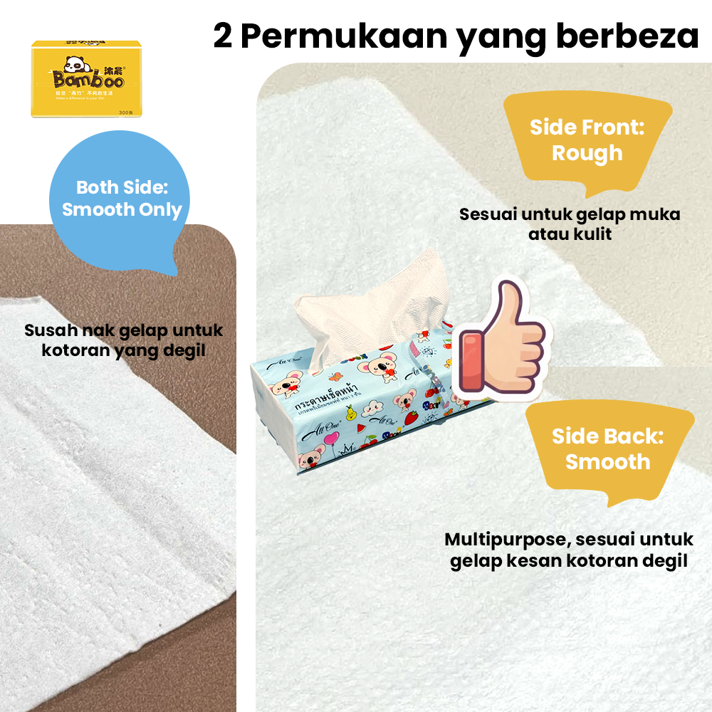 VIRAL Realeos 4ply Bamboo Tissue Paper Virgin Pulp Soft Facial Tisu ...