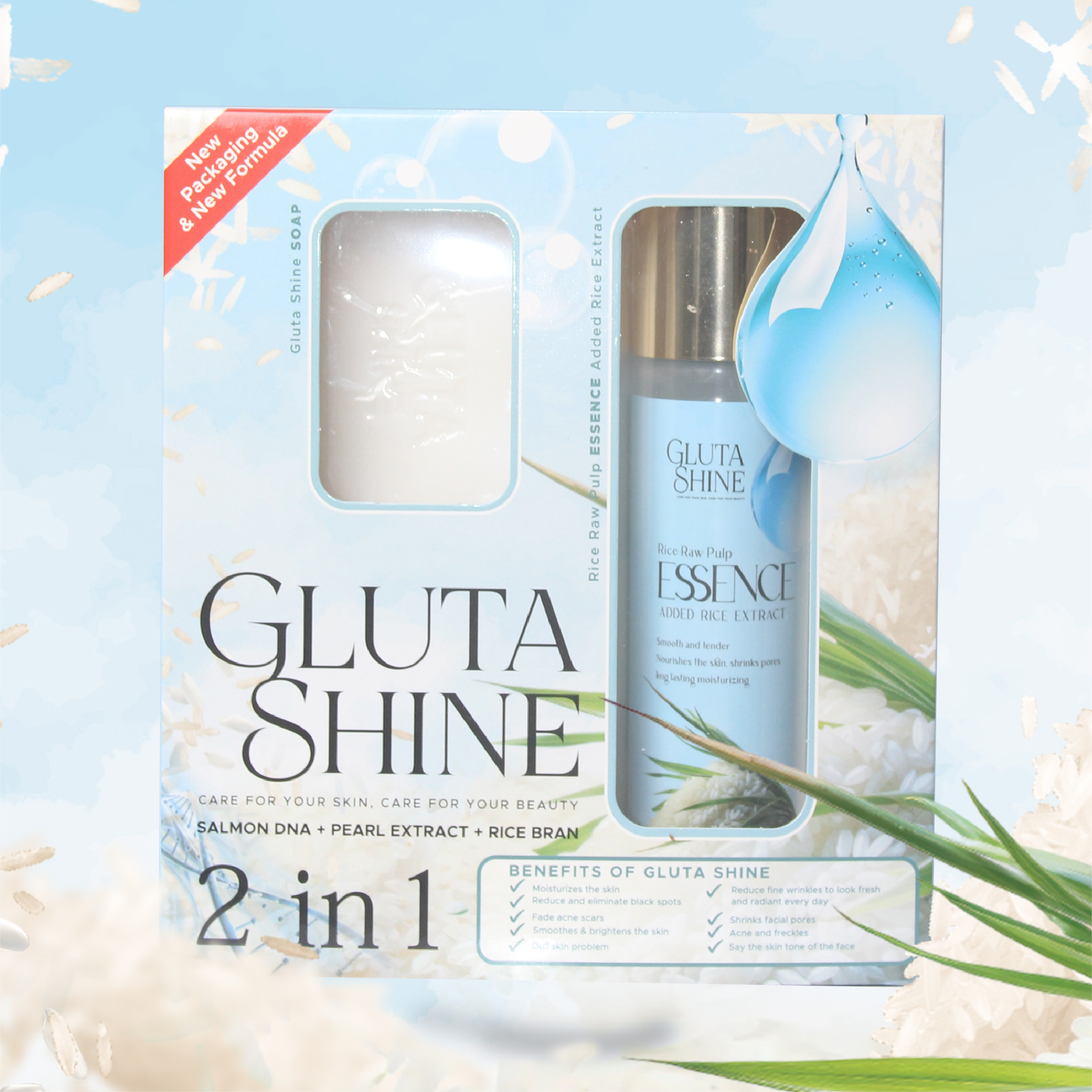 DHERBS Gluta Shine Rice Essence | Shopee Malaysia