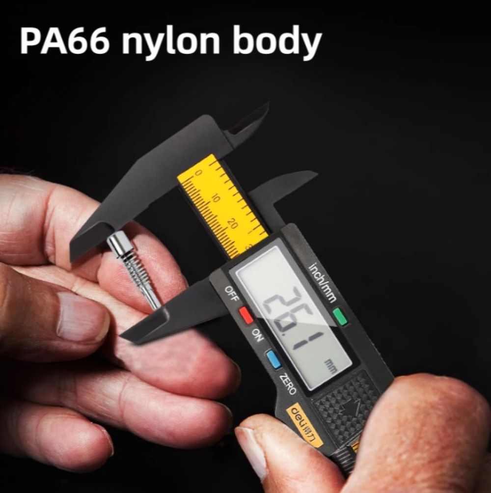 DELI DL90150 Digital Vernier Caliper 150mm Measuring Device Plastic ...