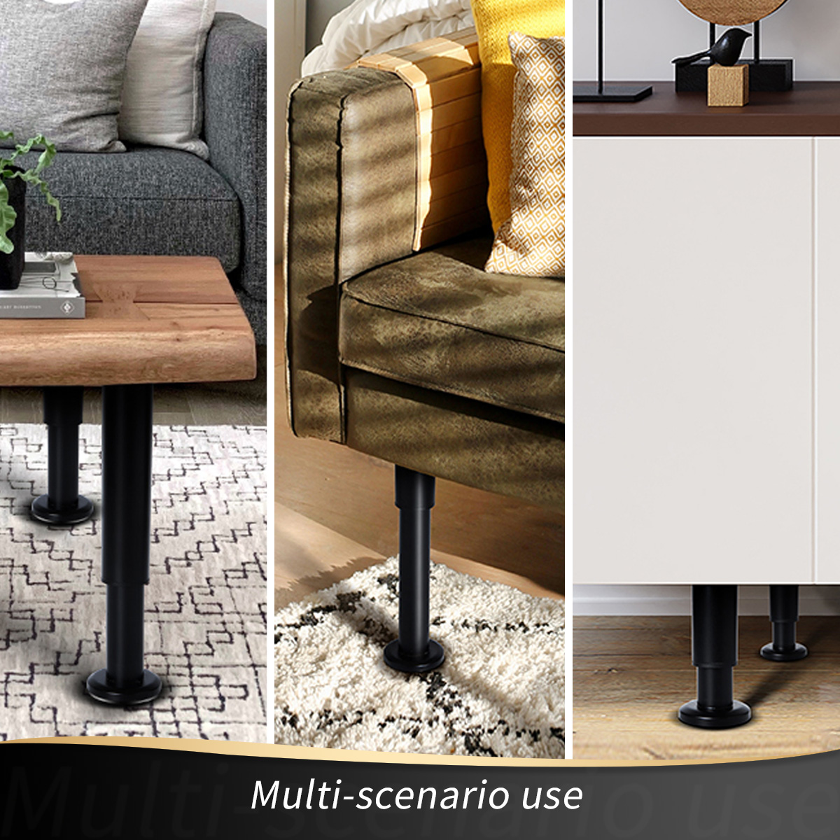 Adjustable Metal Table Leg kaki meja Bed Leg Support kaki sofa Cabinet ...