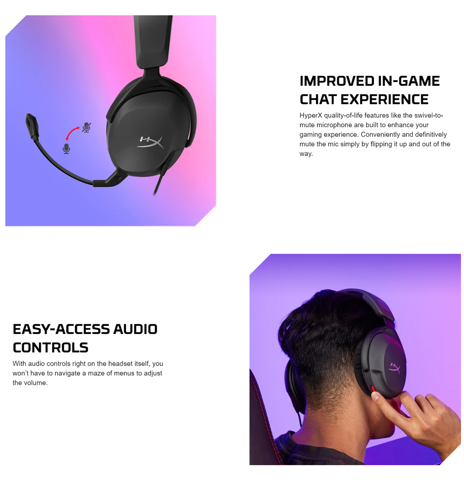 HyperX Cloud Stinger 2 Core Wired Gaming Headset With DTS:X Spatial Audio, Crisp, Clear In-Game ...