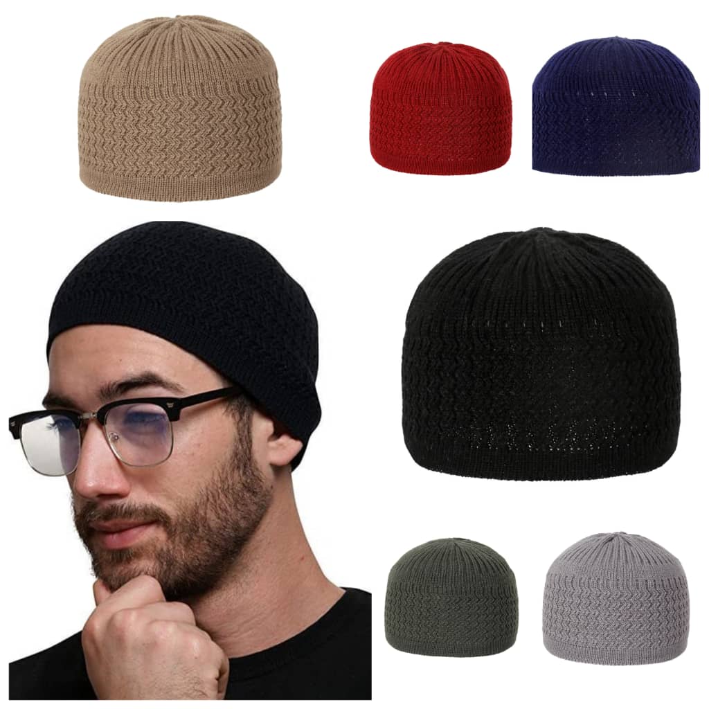 Kopiah Kait Cap Free Size Muslim Umrah Haji Turkey Style Adult Knitted ...