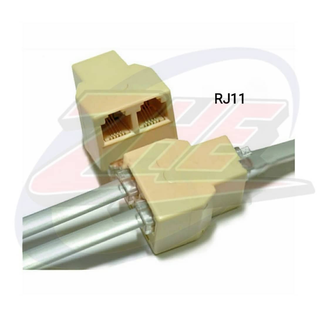 RJ11 RJ45 SPLITTER EXTENSION 1 TO 2 SOCKET ADAPTER NETWORK CONNECTOR ...