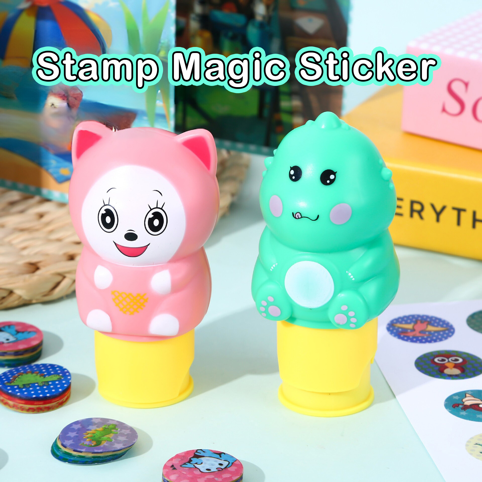 EZYLITTLES Magic Stamp Sticker Kid Seal Toys Picture Book Education ...