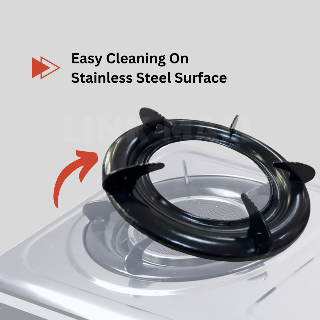 Double Burner Gas Stove Steel Glass Cooker Flame Table Top Gas Stove ...