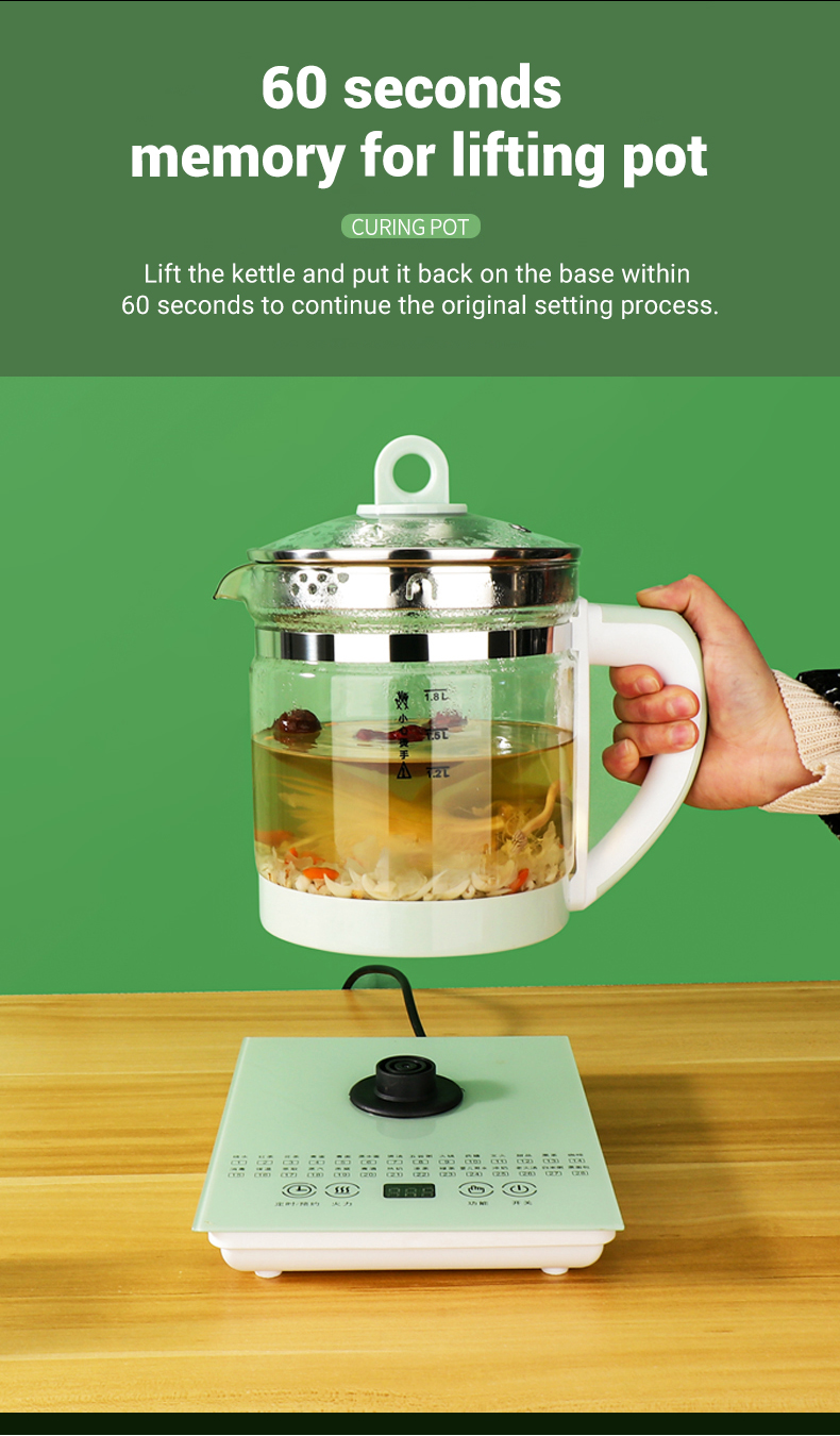 1.8L Health Pot Electric Kettle Portable Multi Cooker Tea Dessert Cooker | Shopee Malaysia