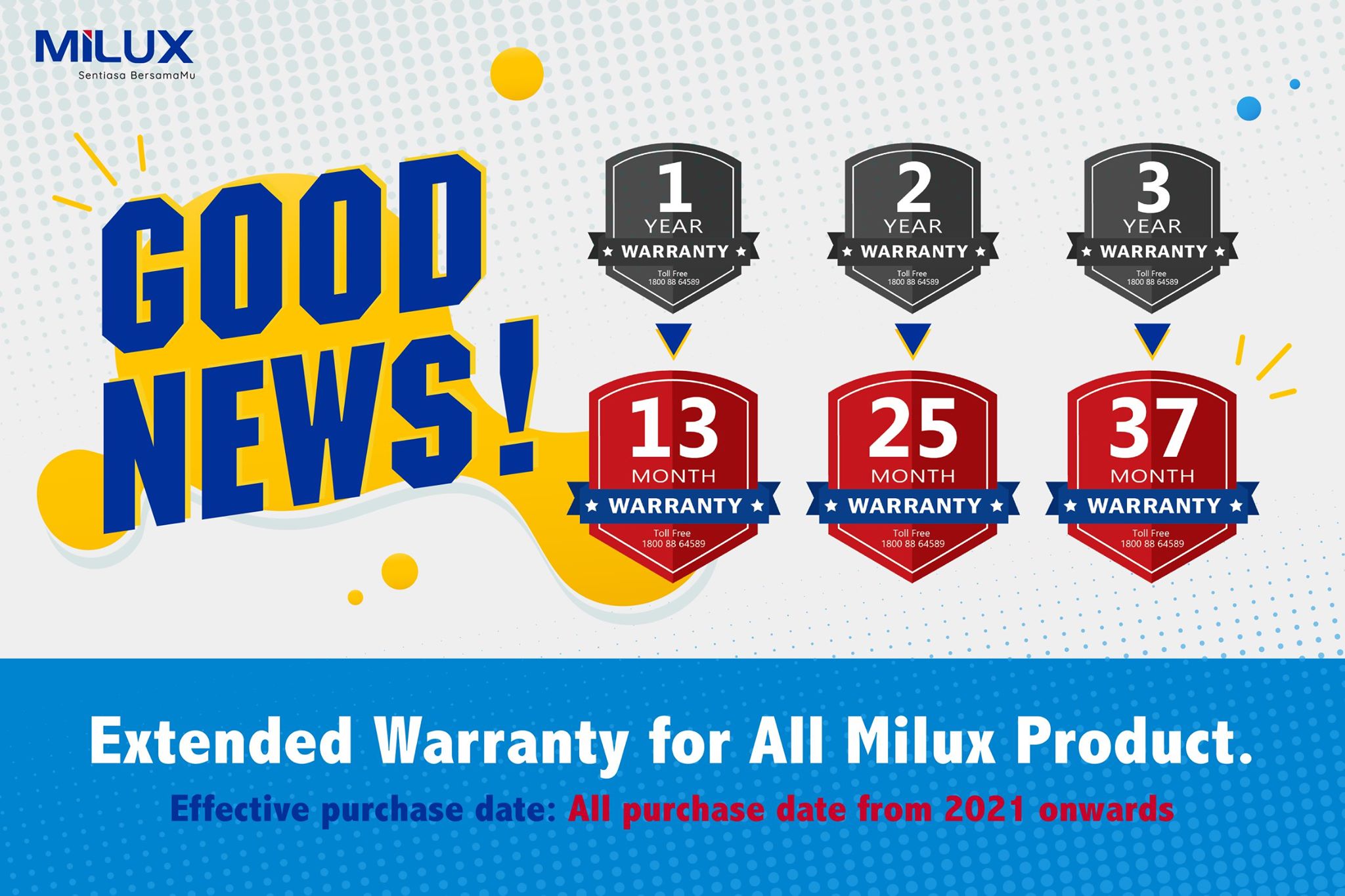 MILUX MCF-S3668 44" 44 Inch 3 Metal Blade Reversable Remote Control ...