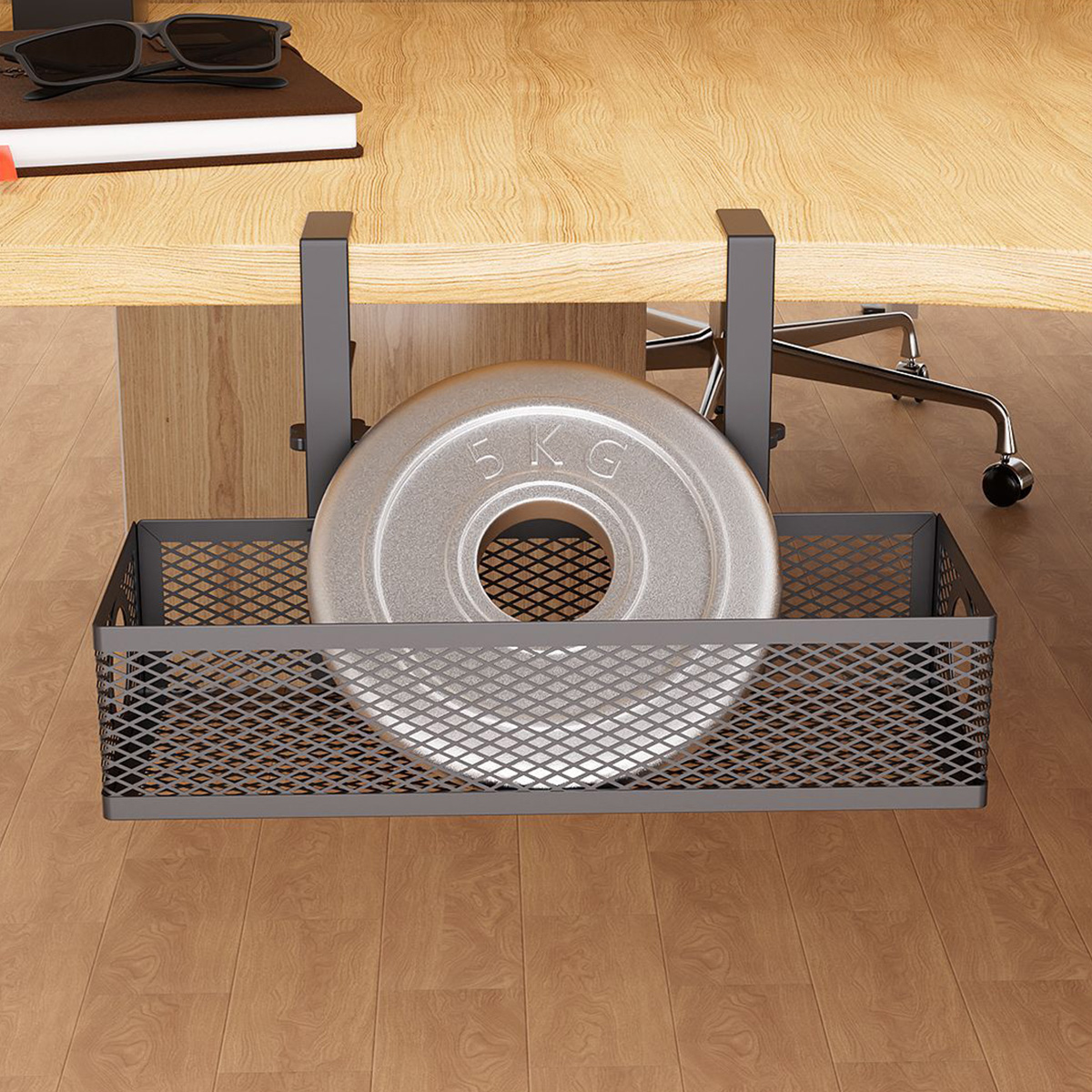 Under Desk Cable Management Rack No Punching Wire Row Storage Rack ...