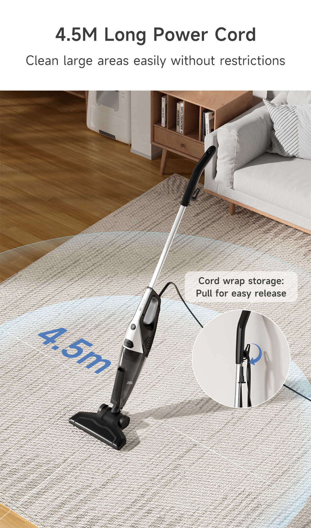 Simplus Vacuum Cleaner 18000PA 600W Powerful Suction Household 1L Large Dust Cup Lightweight 3 ...