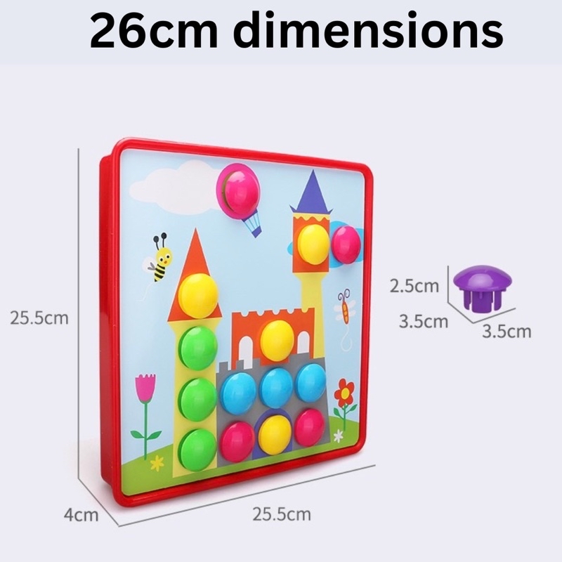 Button Idea Educational Toys (12 pictures +50 Button Nails) Genius Art ...