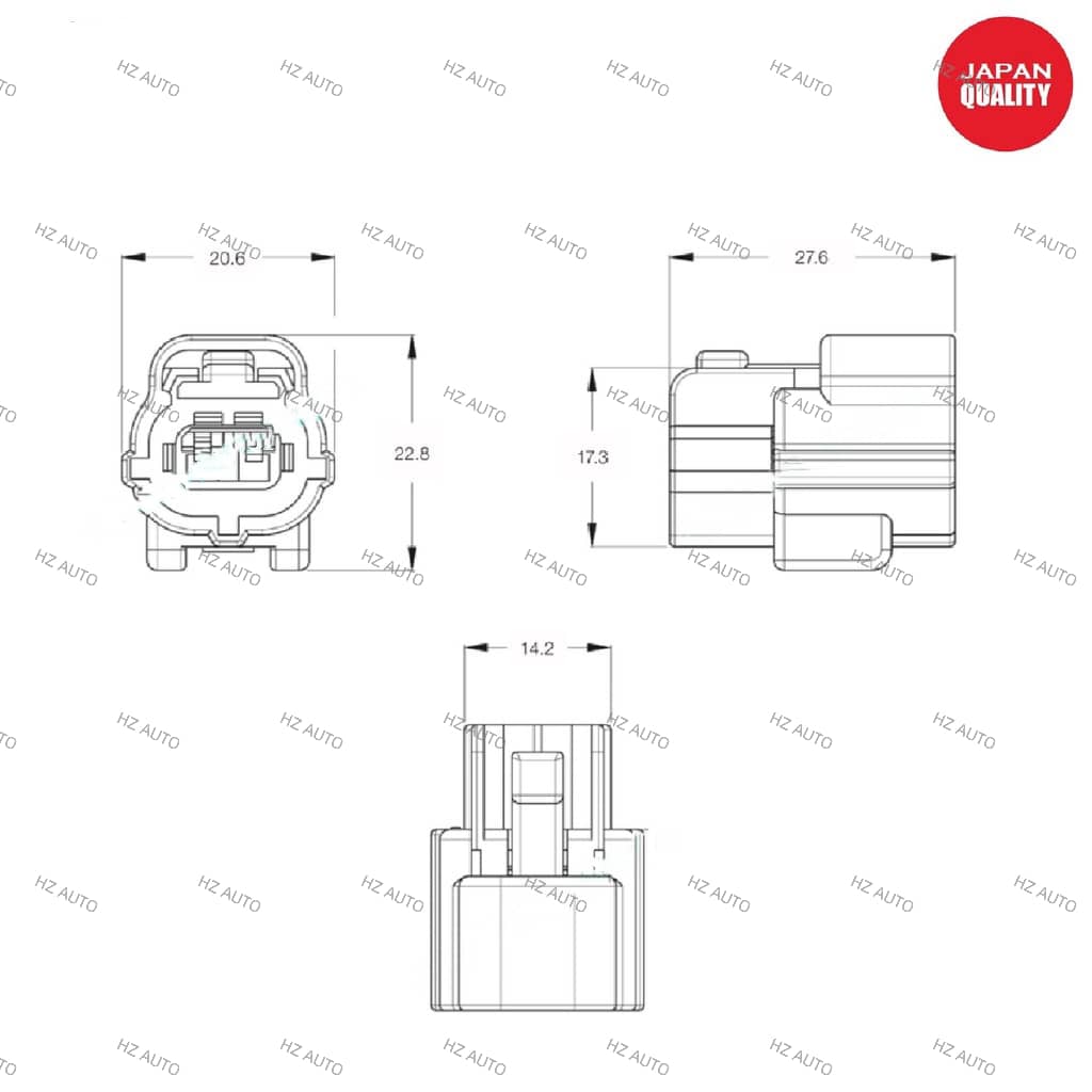 (SK-10281) 2 Pin Defi Water Oil Temperature Sensor Switch Socket ...