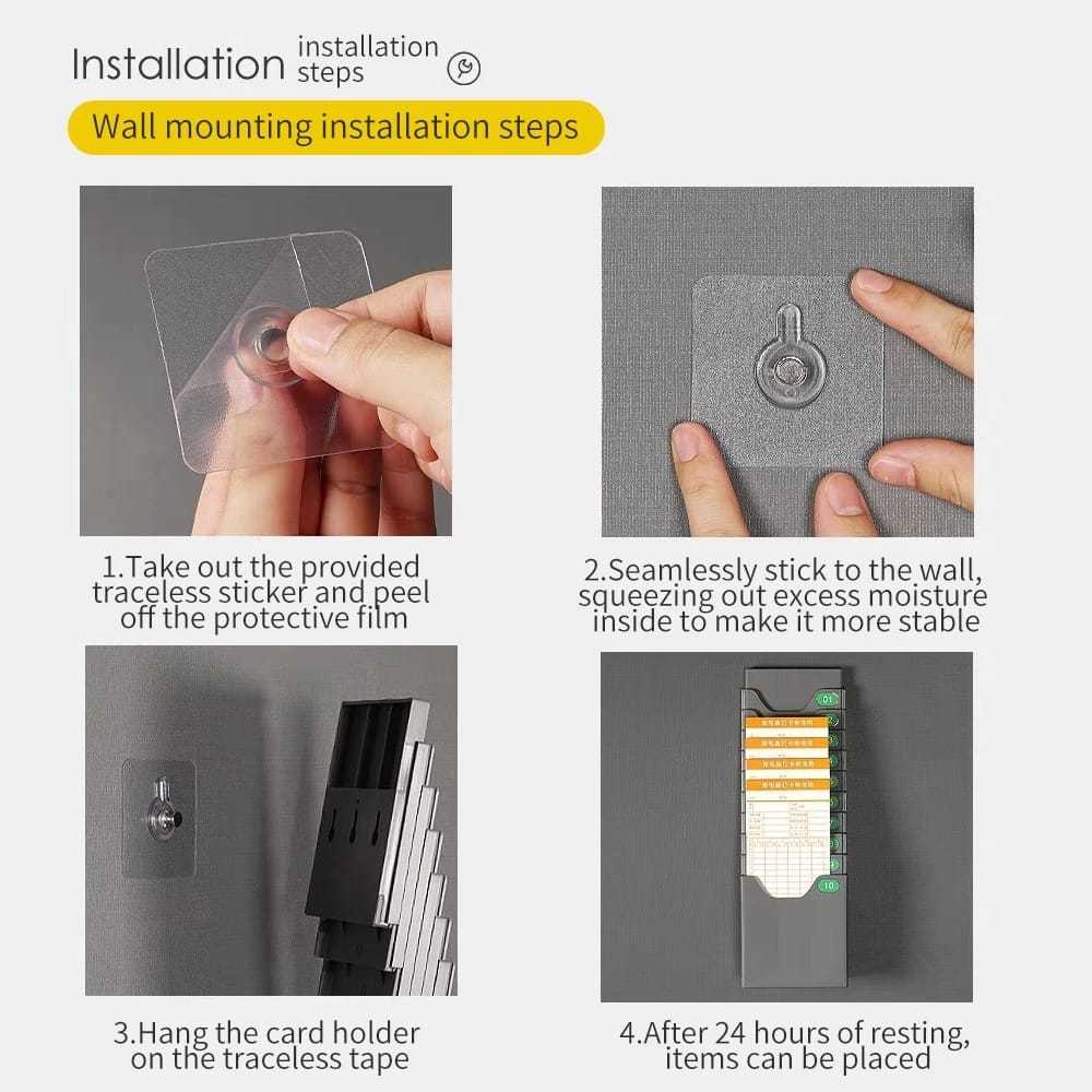 Punch Card Rack丨Punch Card Holder | 10 Slot Card Rack *Standable Rack ...