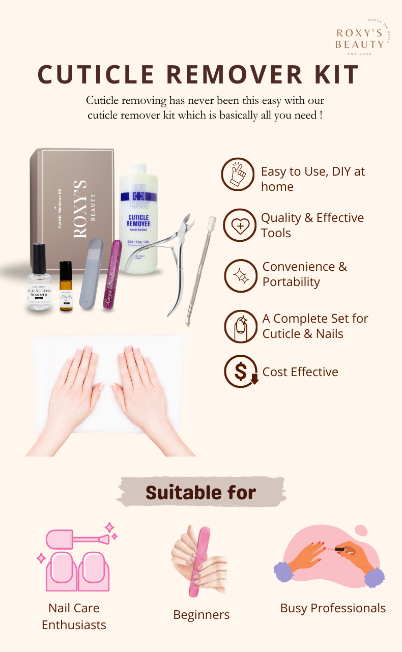 Set Penjagaan Kutikula & Kuku – Roxy’s Beauty Cuticle Care Kit Remover ...