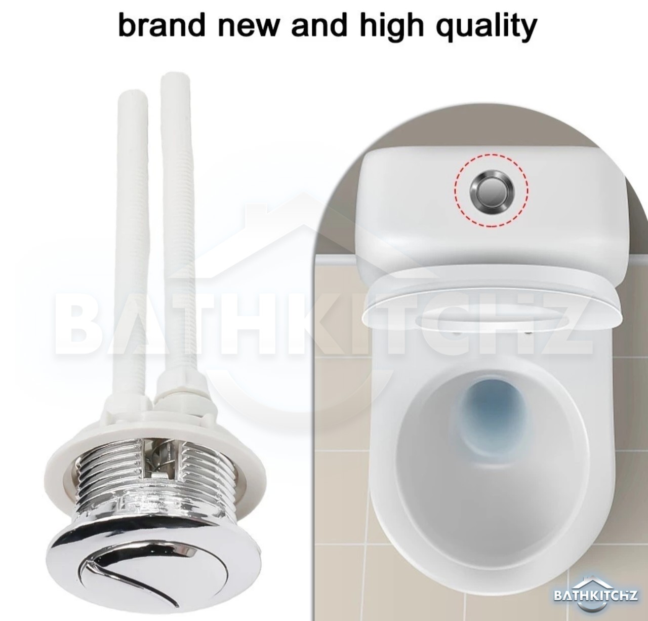 Goldolphin Toilet Flush Set Lever Press Handle Outlet Valve Toilet Bowl ...