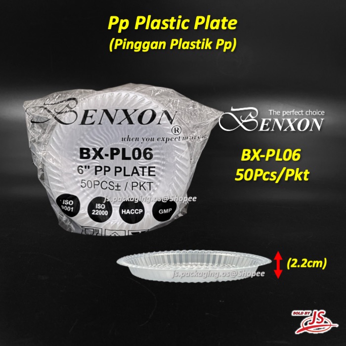 PP Plate Plastic Disposable Party Plate [50Pcs] Pinggan Pakai Buang 6 ...