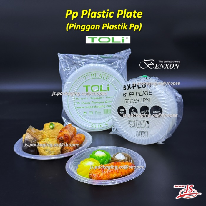 PP Plate Plastic Disposable Party Plate [50Pcs] Pinggan Pakai Buang 6 ...