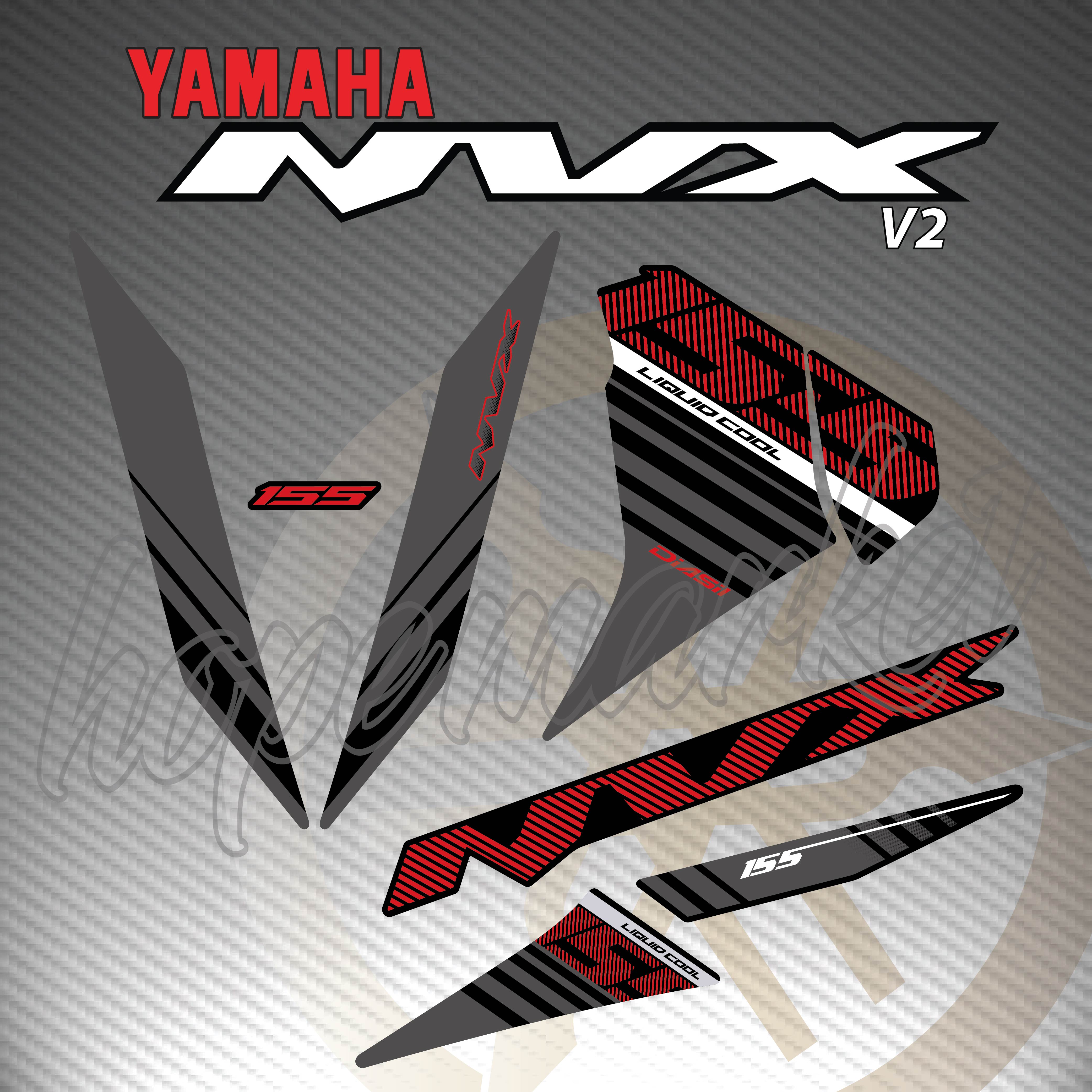 STRIPE MOTOR YAMAHA NVX / AEROX V2 155 ABS BATMAN DESIGN (29) CUSTOM ...