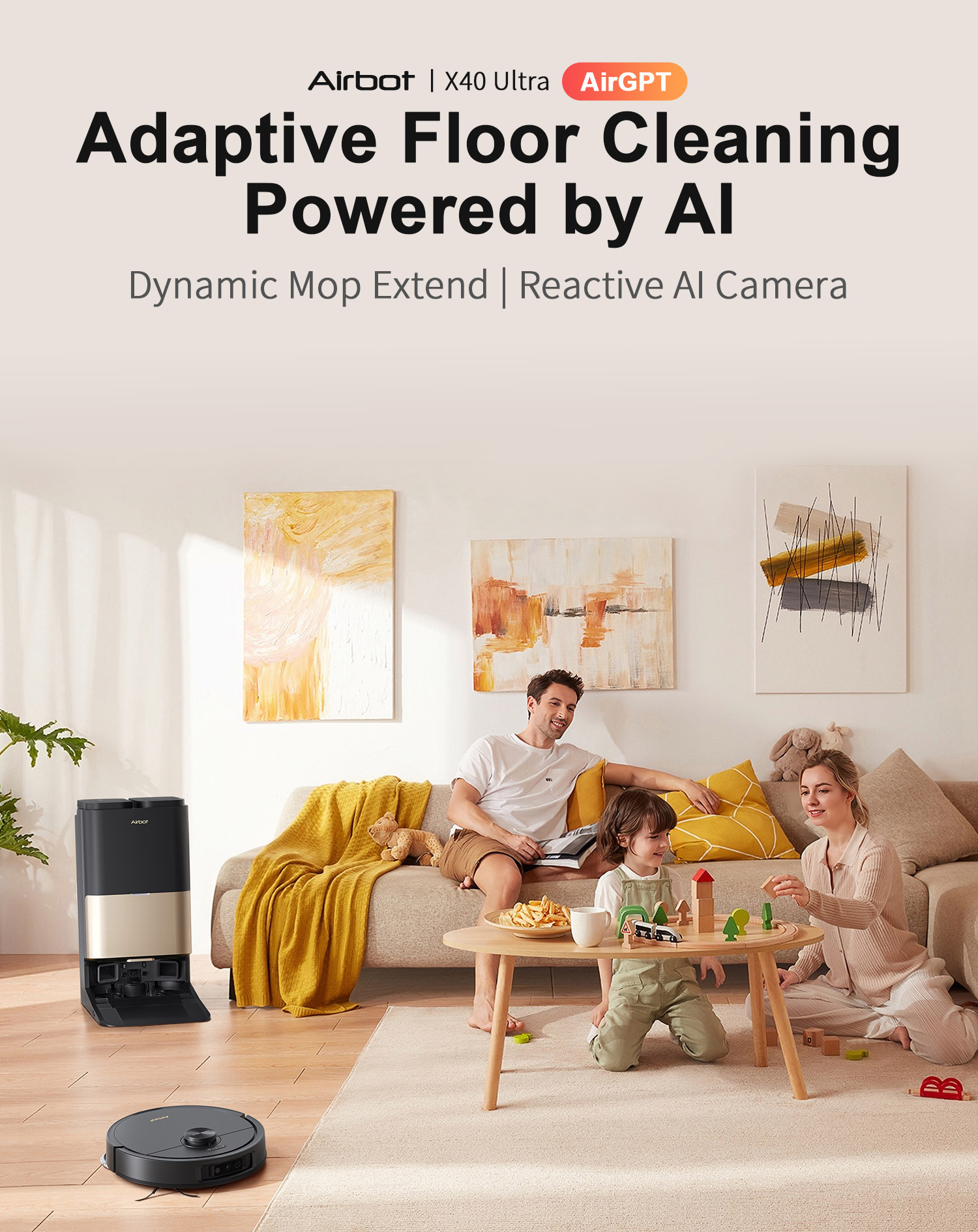 Airbot Robot Vacuum X40 Ultra | 17000Pa AirGPT AI-Powered Smart Robot ...